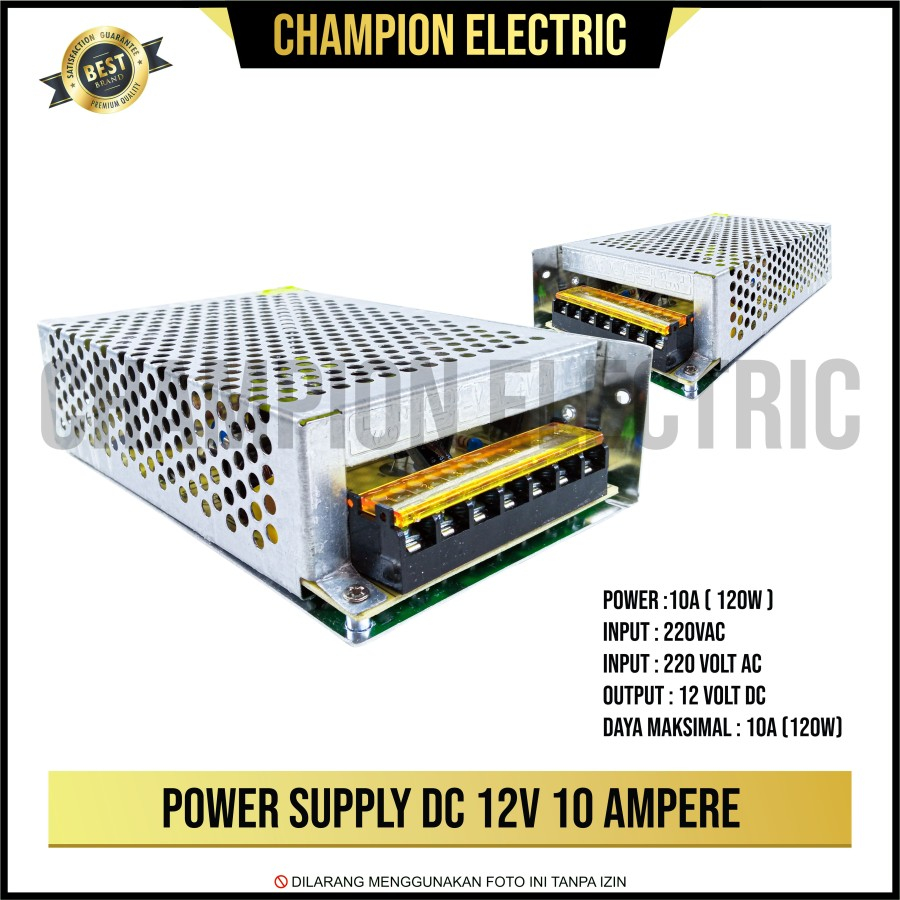 12v 10A Switching LED Power Supply Adapter 10 Ampere Transformer ...