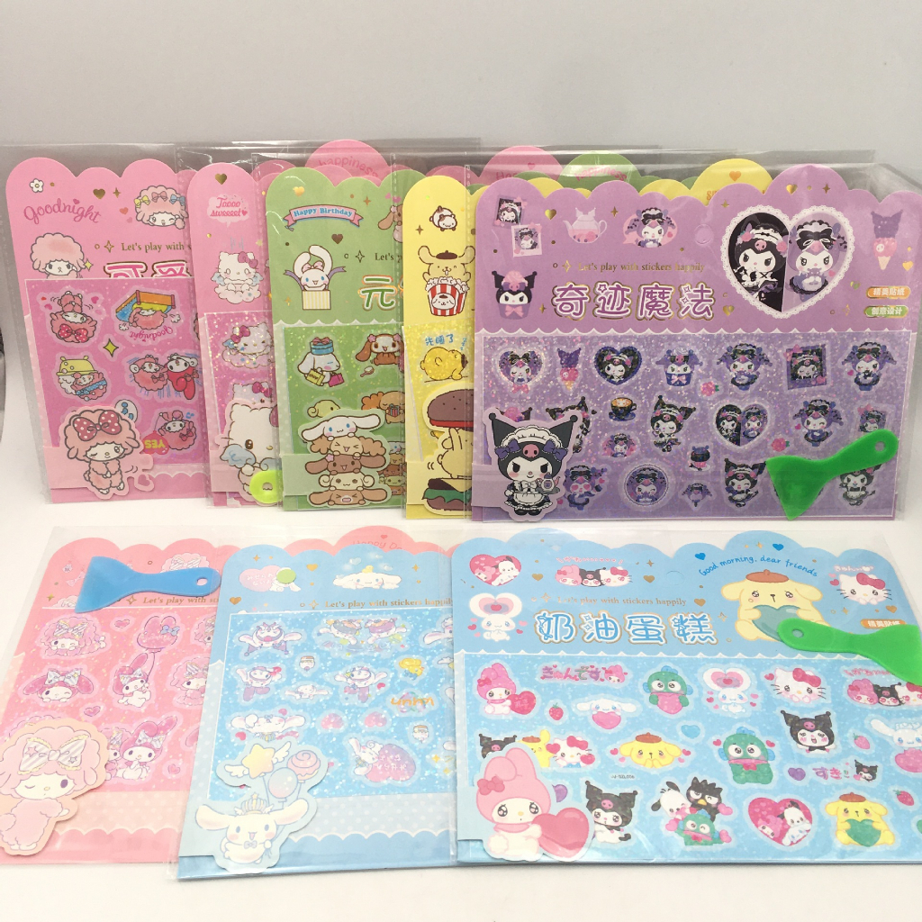Sanrio STICKER Hologram cutting STICKER scrapbook deco handbook motif ...