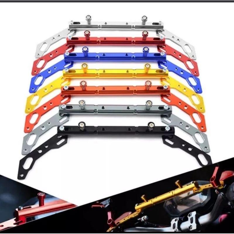 Handlebar Stabilizer Handlebar + CNC Shooting Light Mount Nmax PCX Lexi ...