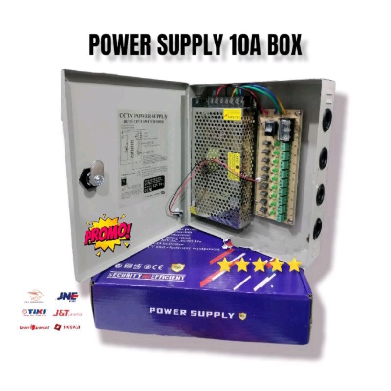 Power Supply Cctv Sentral Box 12V 10A Panel Box | Shopee Singapore