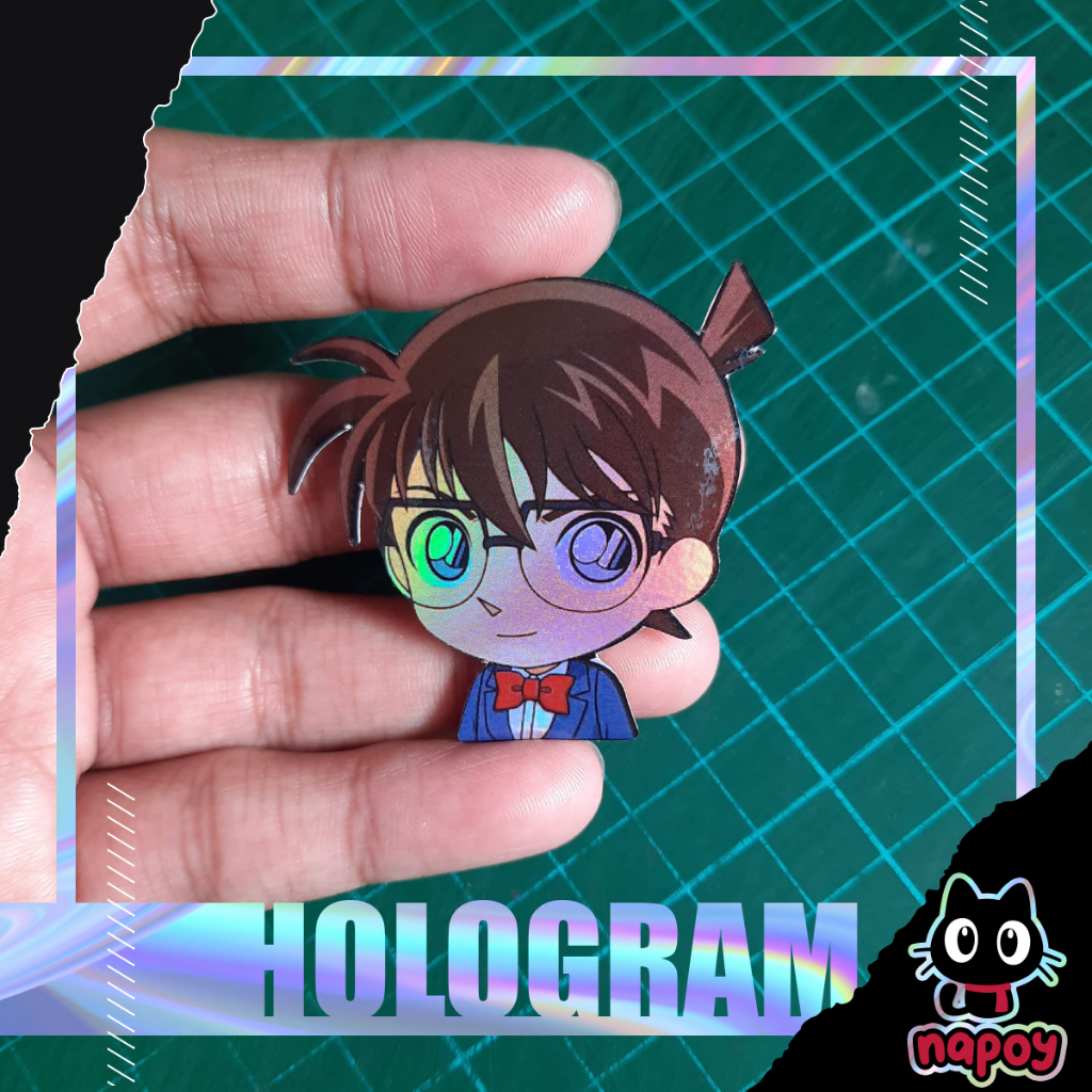 Conan Conan Edogawa Anime Detective Hologram Sticker | Shopee Singapore