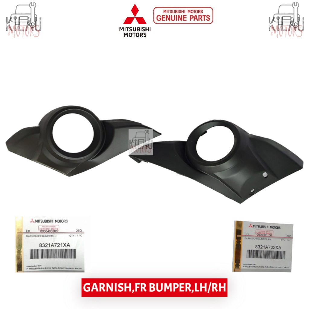 HITAM Garnish Cover Fog Lamp Black Mitsubishi Xpander 8321A721XA ...