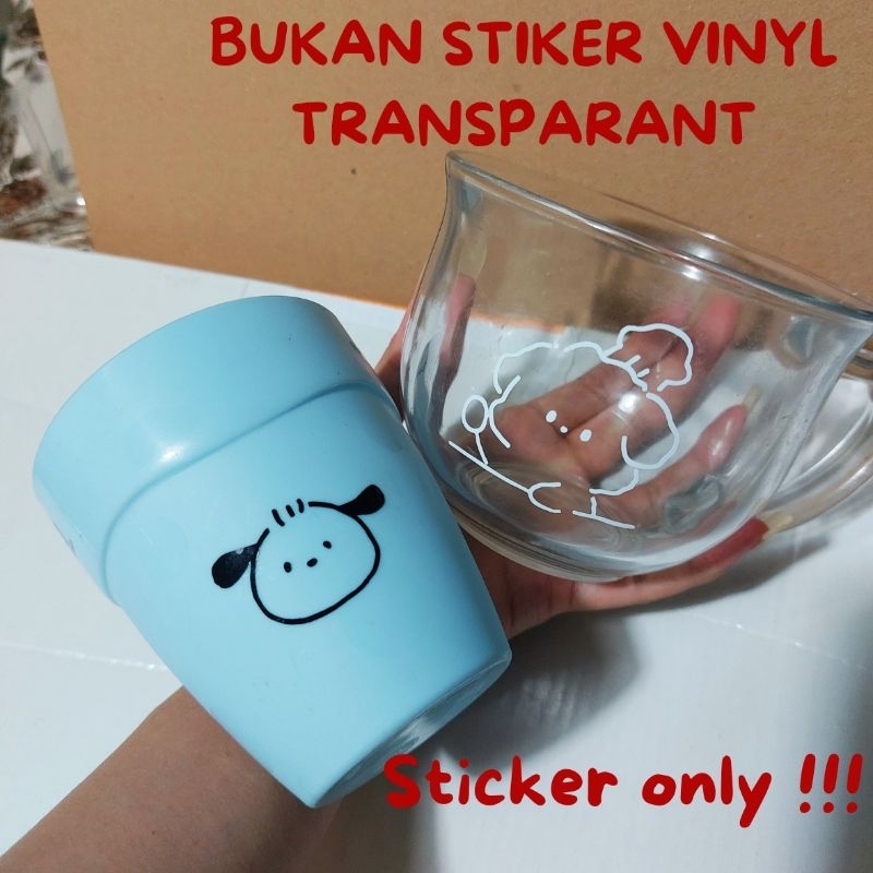 [CUSTOM Can, Sticker Only] korean aesthetic Cute Glass Cup Sticker ...
