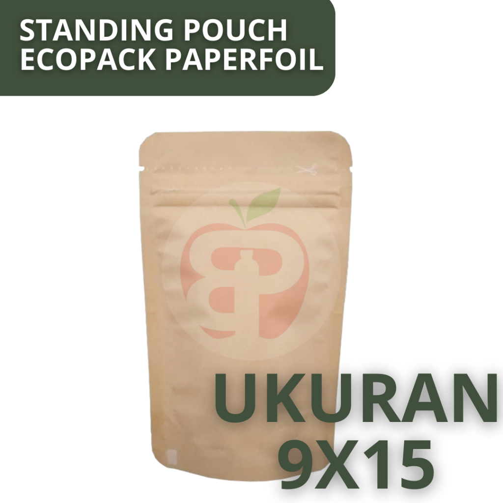 Standing POUCH ECOPACK PAPERFOIL 150z | 9x15 cm (Stone PACKAGING ...