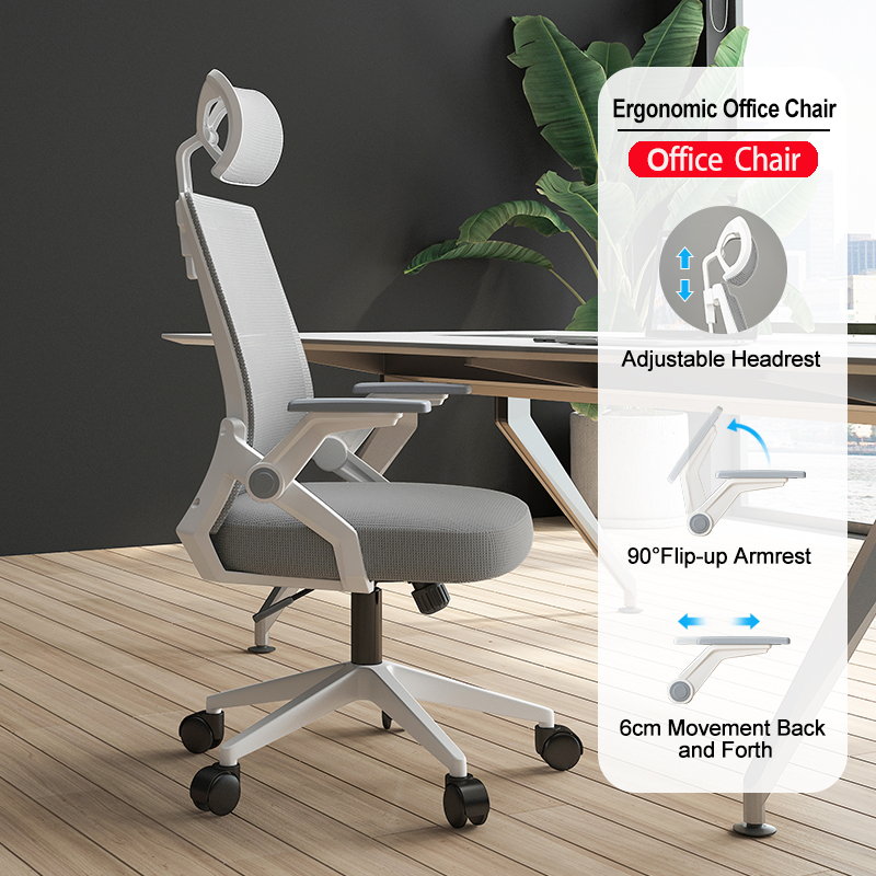 Office Chair Study Chair Mesh Work Chair Lumbar Support Swivel Chair ...
