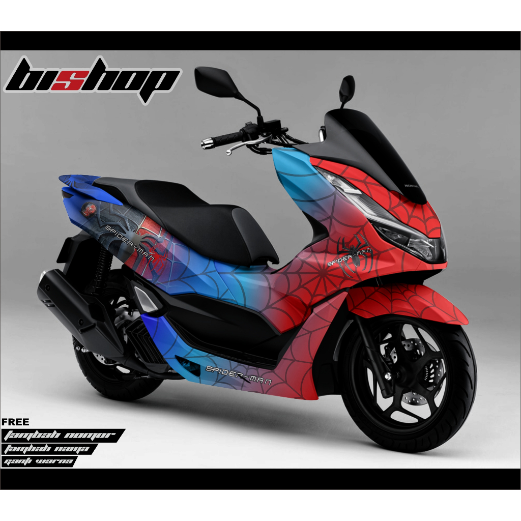 Full body decal sticker new pcx 160 variations with spiderman motifs in ...