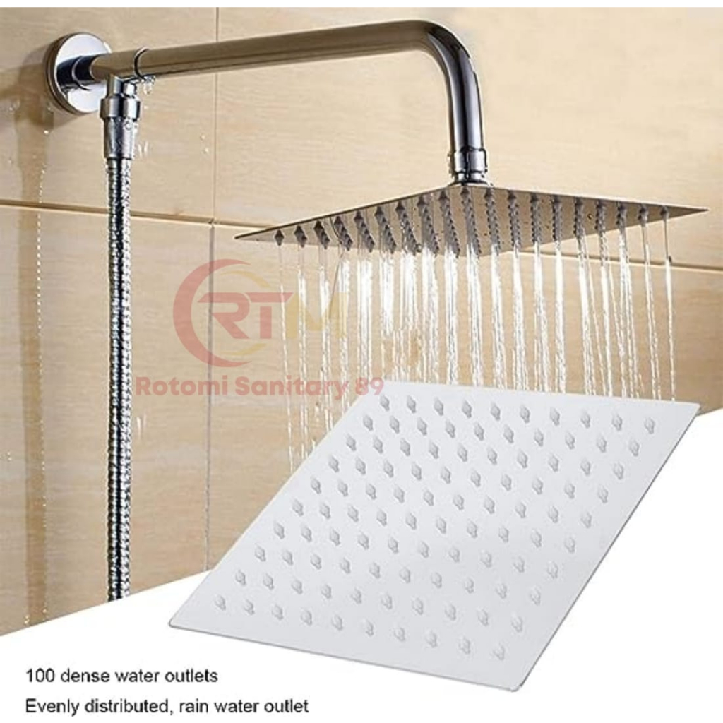 Wall Shower Rainfall Pipe And Rain Shower Head | Shopee Singapore