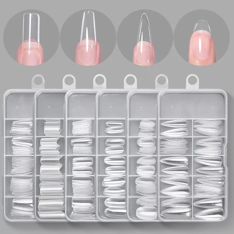 100pcs/box Korean Fake Nails Fake Nails Extension UV Nail Art Acrylic ...