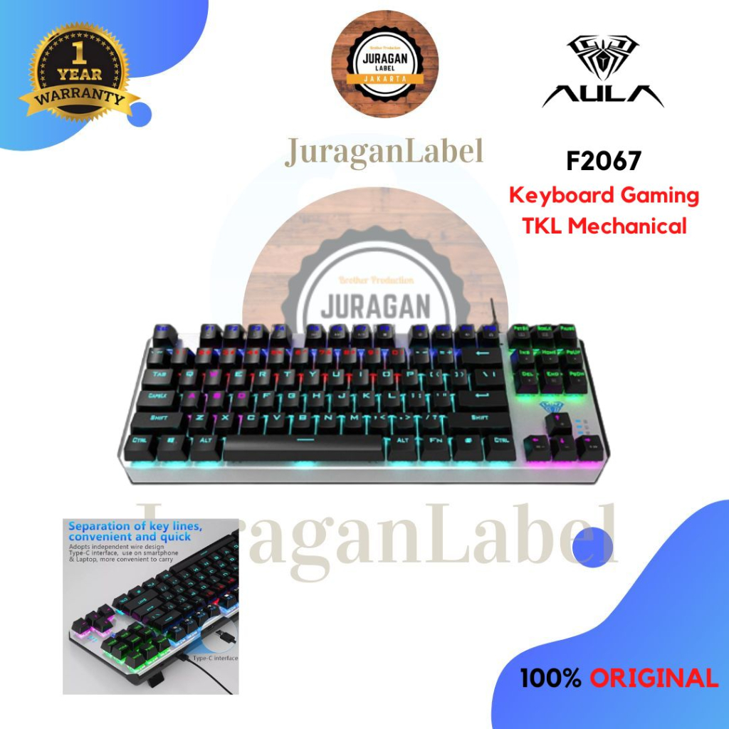 Aula F2067 TKL Mechanical F 2067 Gaming Keyboard Official Warranty ...