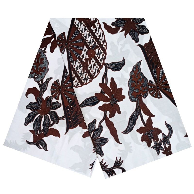 PUTIH Gayaebatik Jarik Batik with Large White Fan Motif | Shopee Singapore