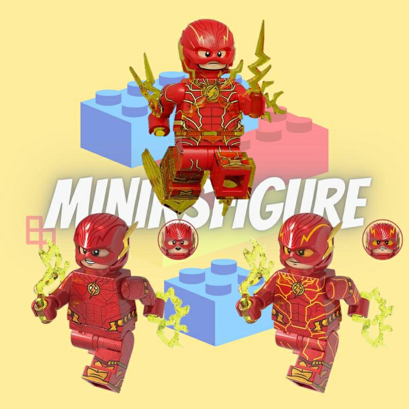 The Flash Minifigure Block Toy 2023 | Barry Allen Ezra Miller | Justice ...