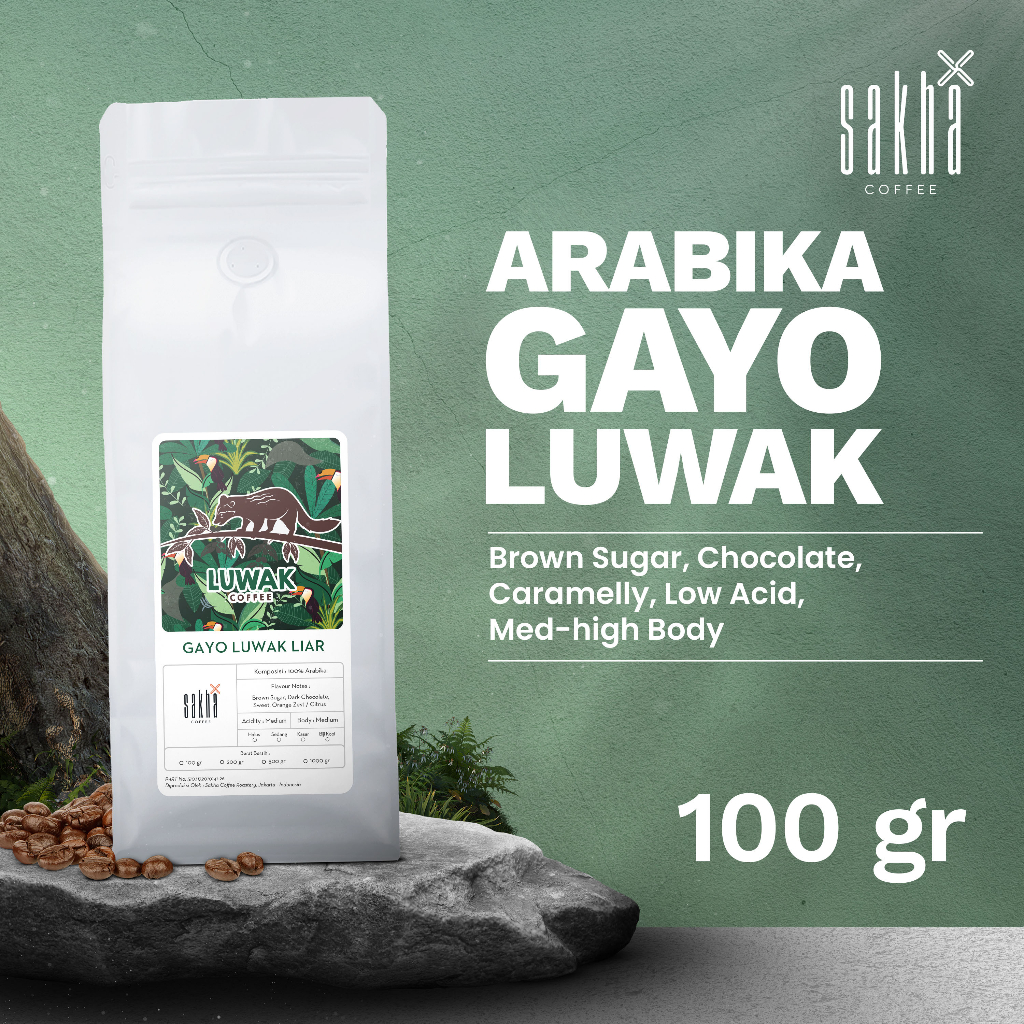 Wild Luwak Coffee Arabica Gayo Aceh Arabica Coffee Roast Beans 100 Gram ...