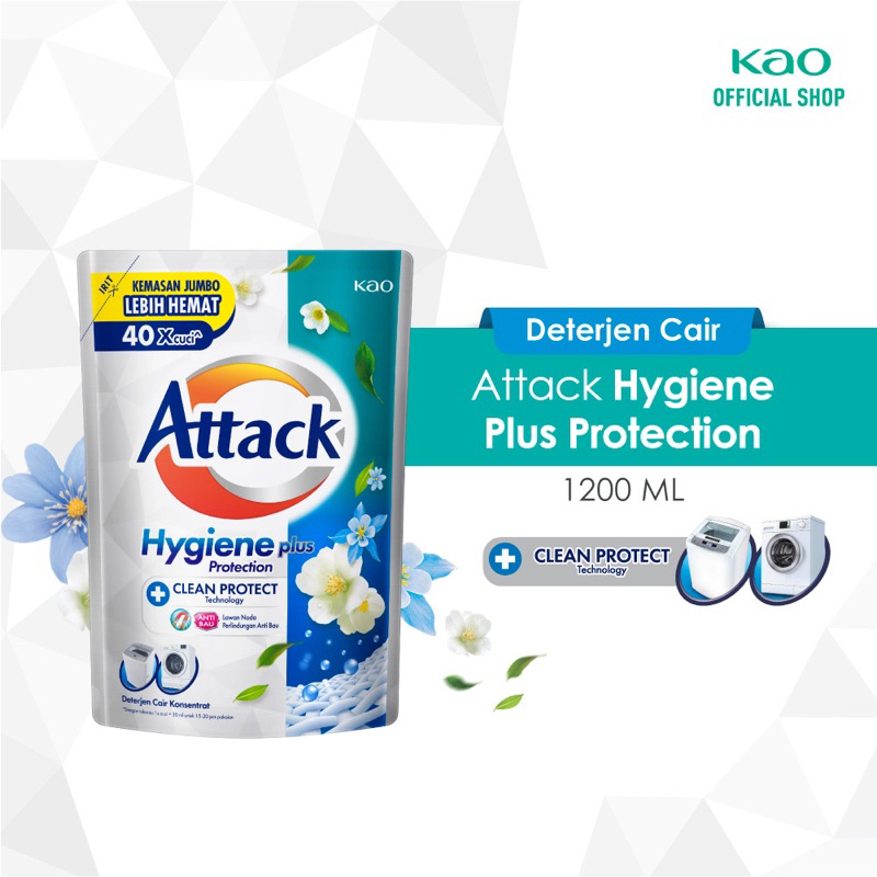 Attack Hygiene Plus Liquid Detergent 1200ml | Shopee Singapore
