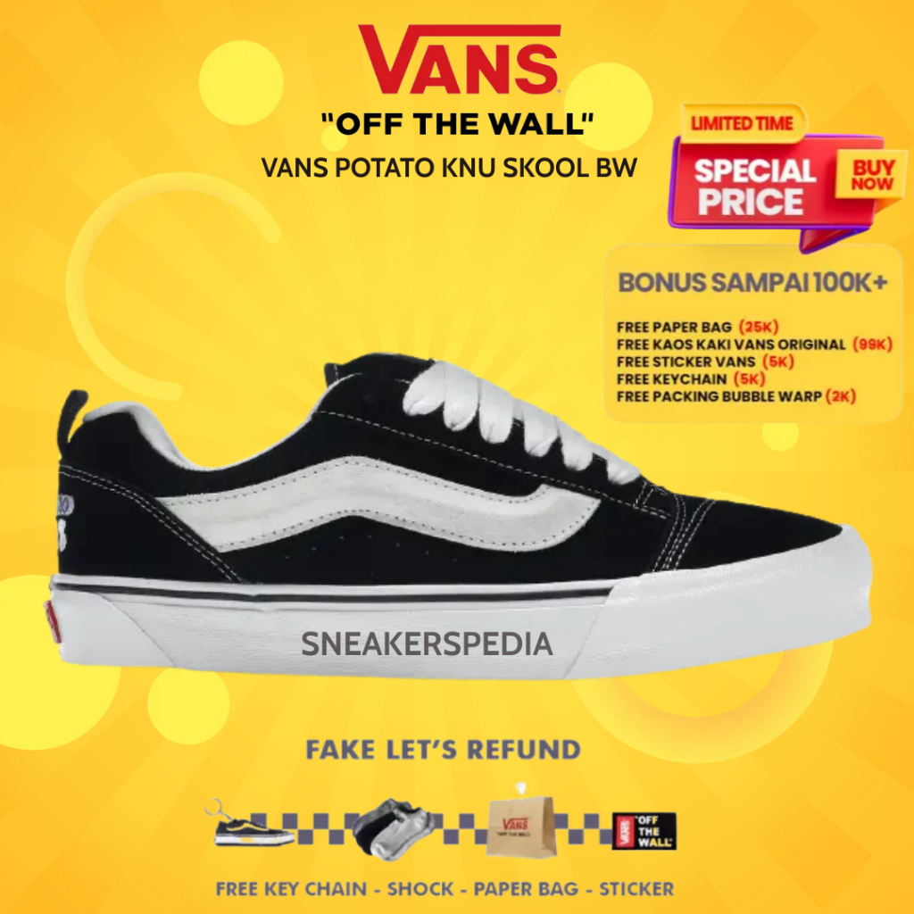 Vans Original 100% Vault X Imran Potato Knu Skool VR3 LX Black White ...