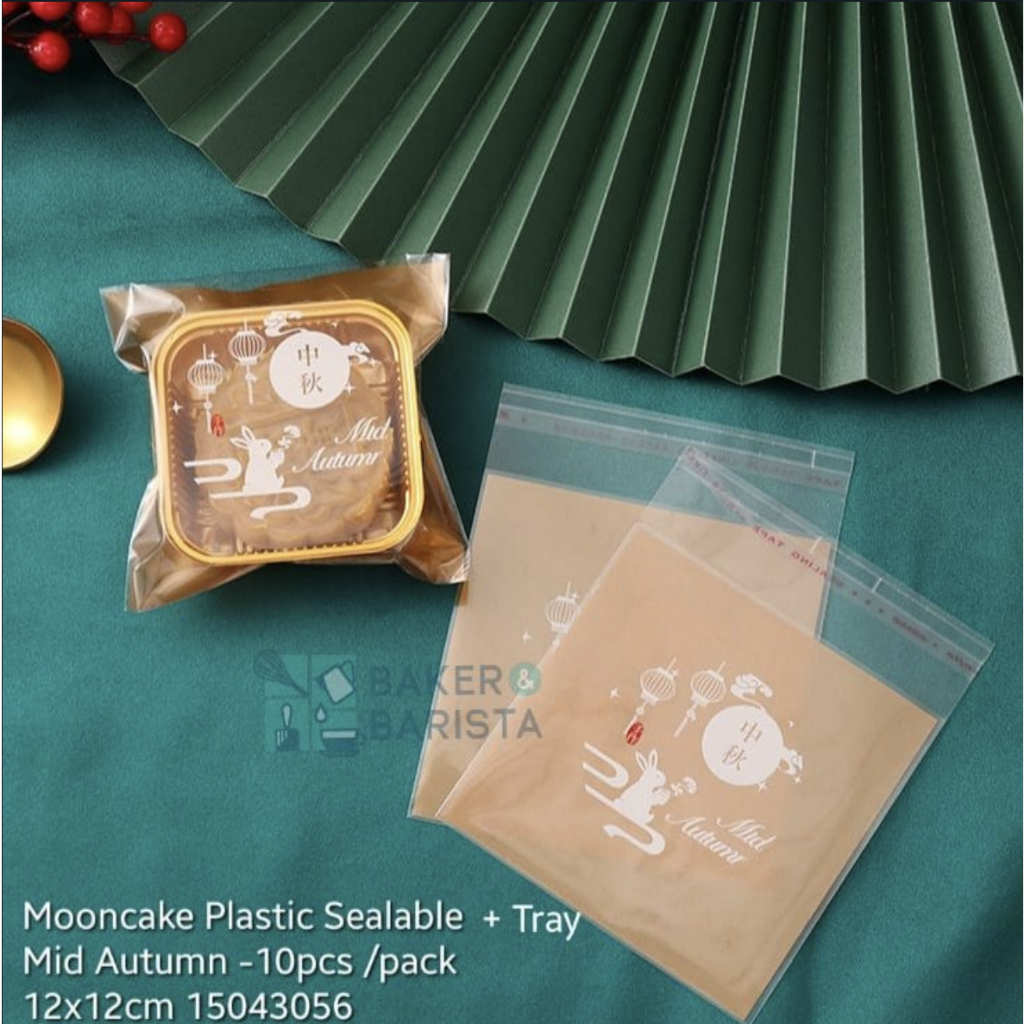 Mooncake Plastic Sealable OPP 100gr MID AUTUMN with adhesive and tray ...