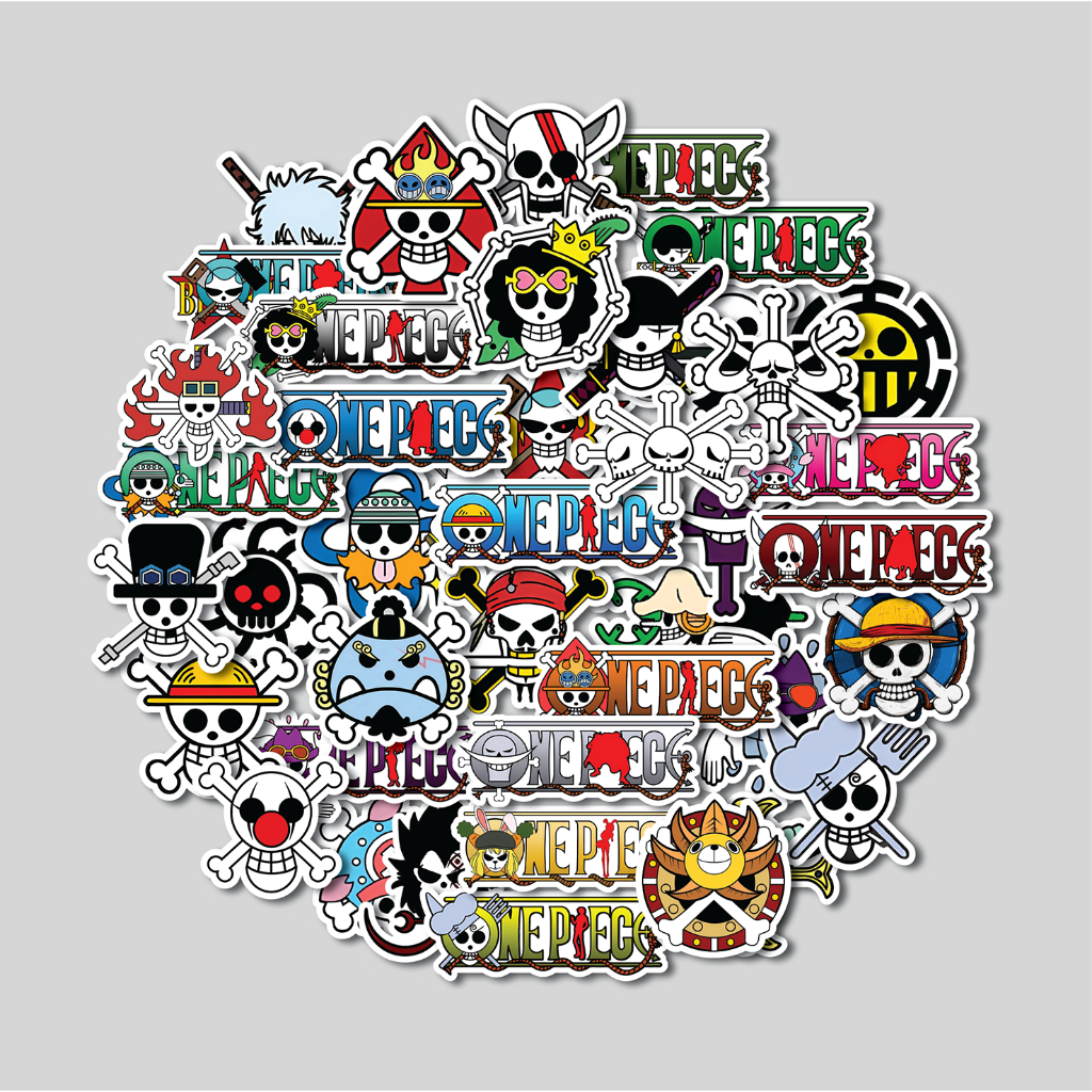 Sticker PACK ONE PIECE FLAG ICON | Tumbler STICKER | Helmet Suitcase ...