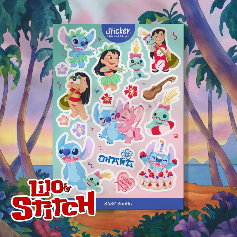 HP Lilo AND STITCH sticker | Disney pixar scrump, waterproof a6 kisscut ...