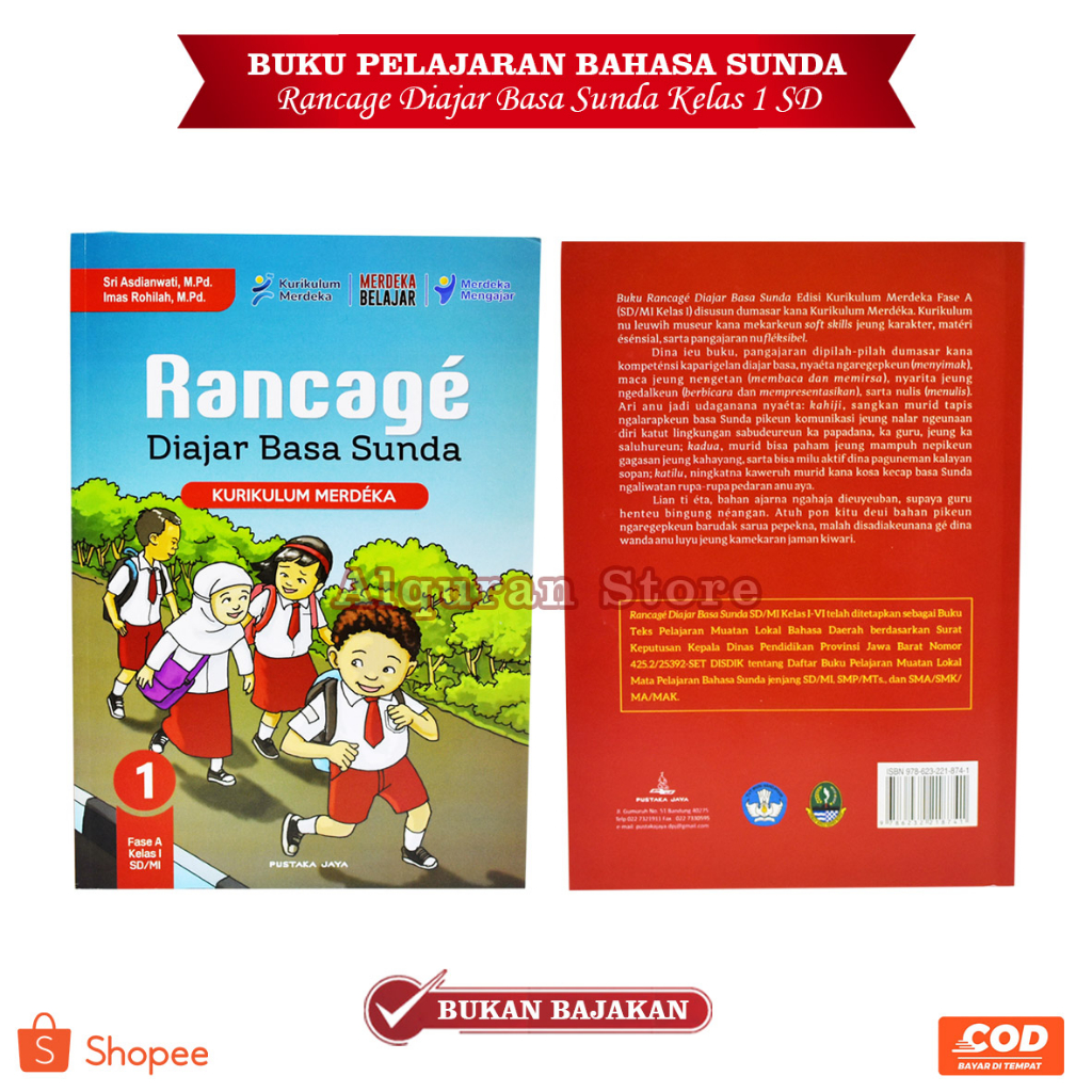 2023 Sundanese Language Rancage Book Phase A Class 1 SD/MI Curriculum ...