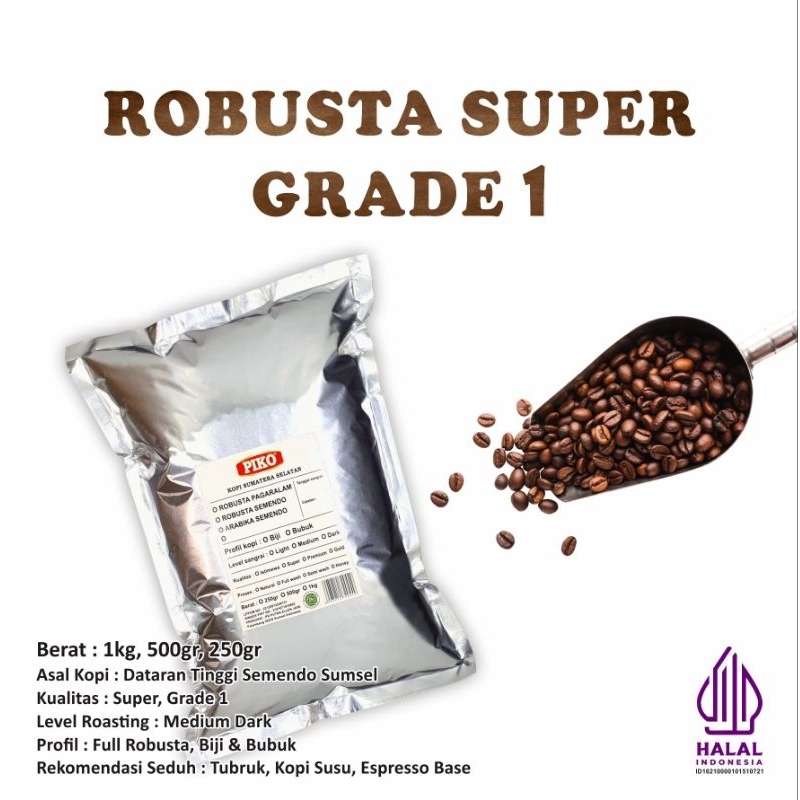 Super Grade 1 Robusta Ground Coffee Beans Semendo Piko Espresso Coffee | Shopee Singapore
