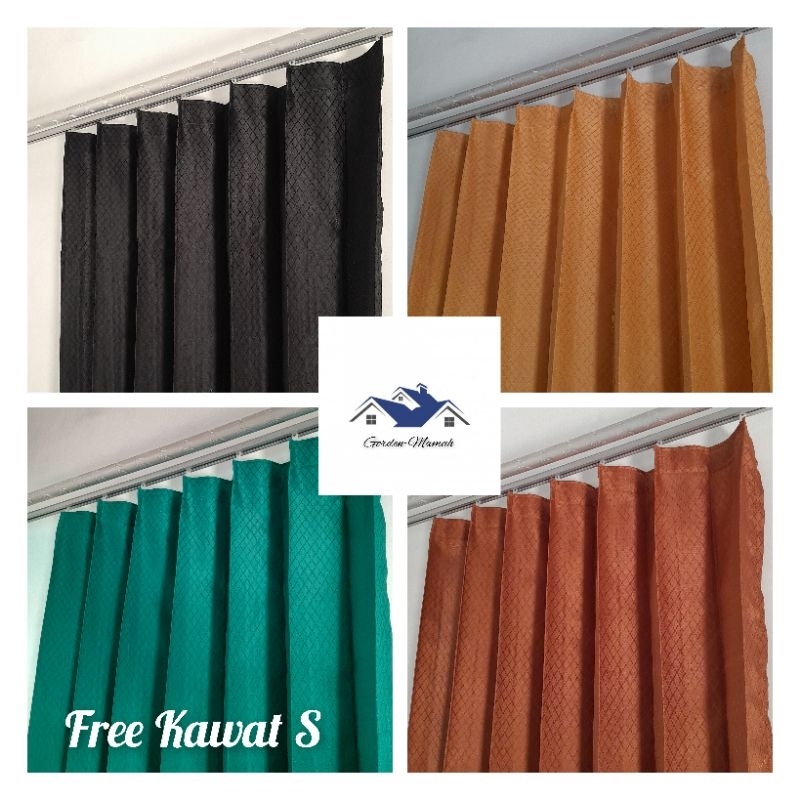 Plain Curtains/Minimalist Window Curtains/2-meter Long Room Door ...