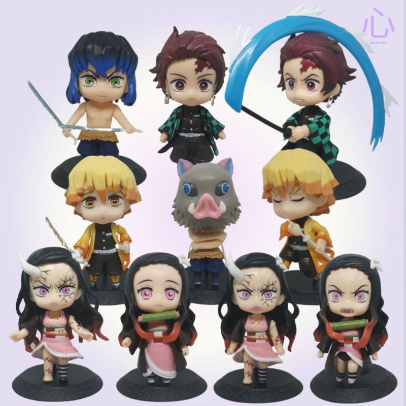 Kimetsu no Yaiba Action Figure | Demon Slayer "Tanjiro, Nezuko, Zenitsu ...