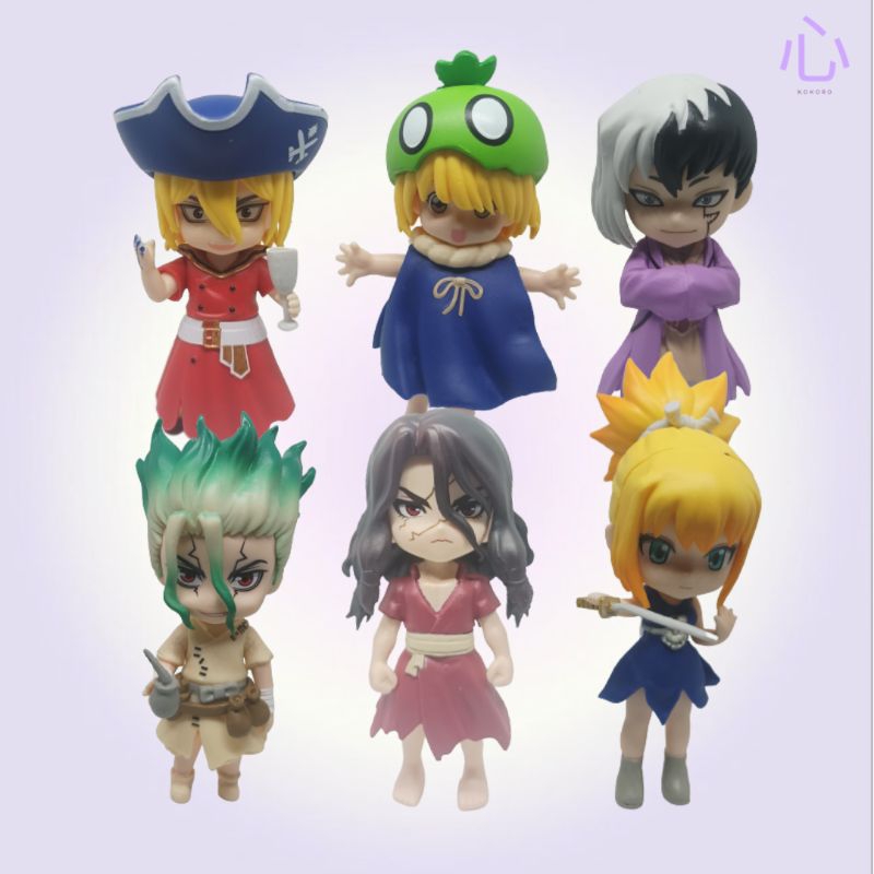 Dr. Action Figure. Stone "Ishigami Senku, Suika, Kohaku, Asagiri Gen ...