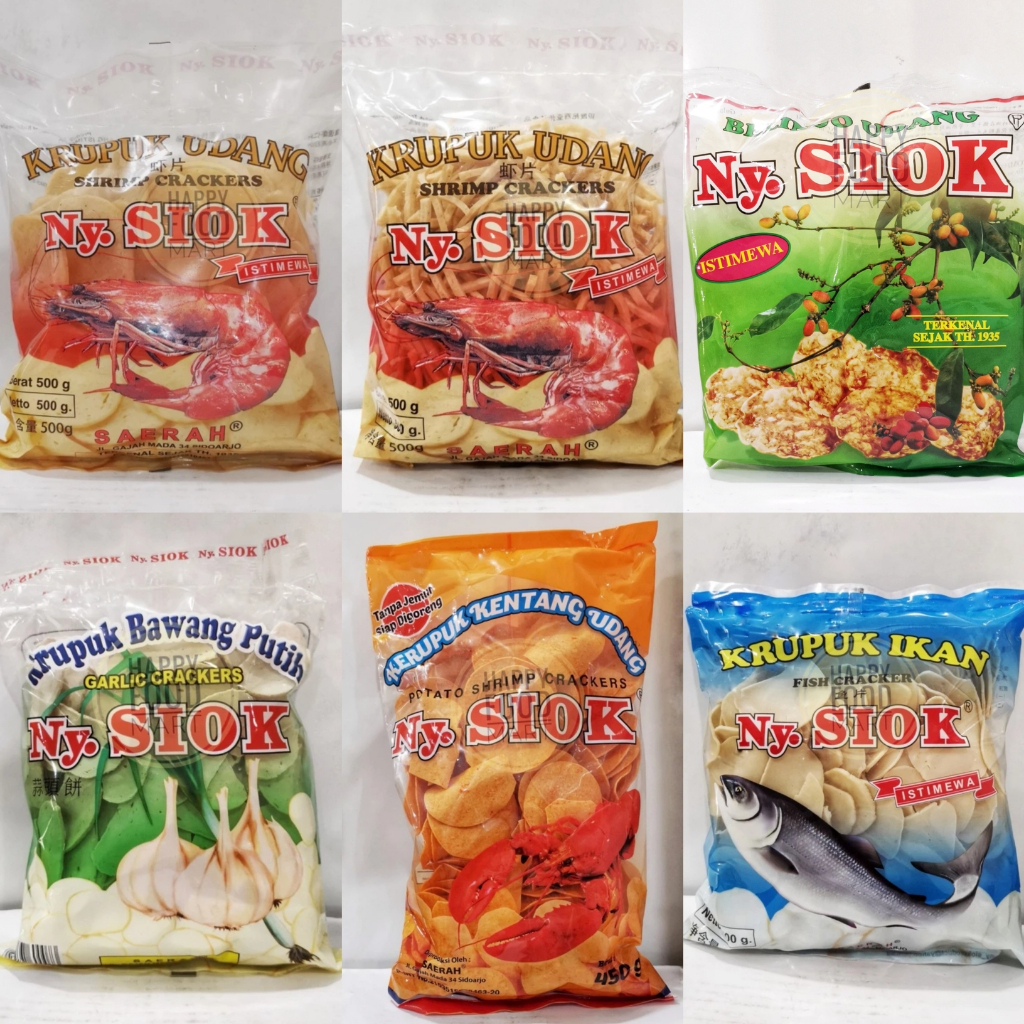 NY SIOK SHRIMP CRACKERS 500 GRAMS/SHRIMP CRACKERS/KRUPUK FISH BLINJO ...