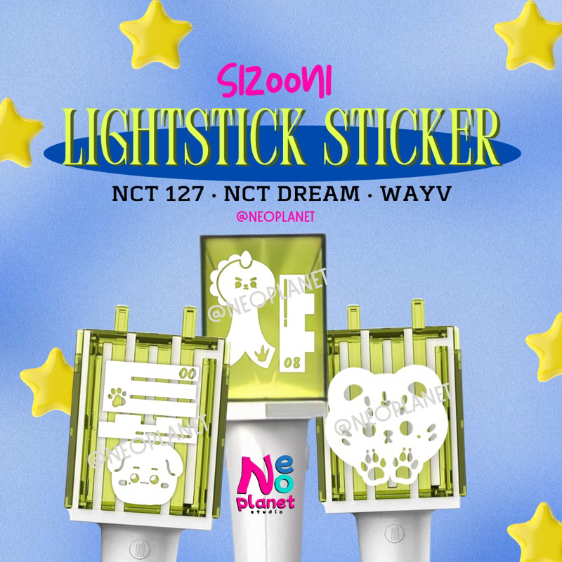 [neoplanet] SIZOONI STICKER LIGHTSTICK NCT 127 DREAM WAYV DECORATION ...