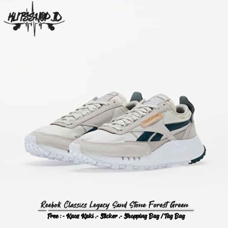 Reebok Classics Legacy Sand Stone Forest Green | Shopee Singapore