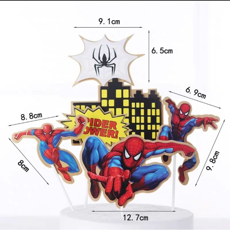 Spiderman topper/superhero topper/ superman topper/Cake topper/Cake box ...