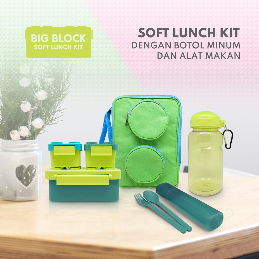 Technoplast BIG Block Lego Lunch Kit Box Set / Set Lunchbox Lunch Box ...
