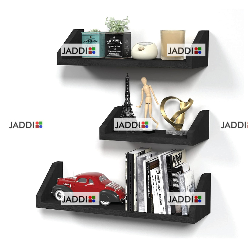 HIASAN DINDING KAYU Jaddi [UM3] Floating Wood Shelves 1set 3pcs ...