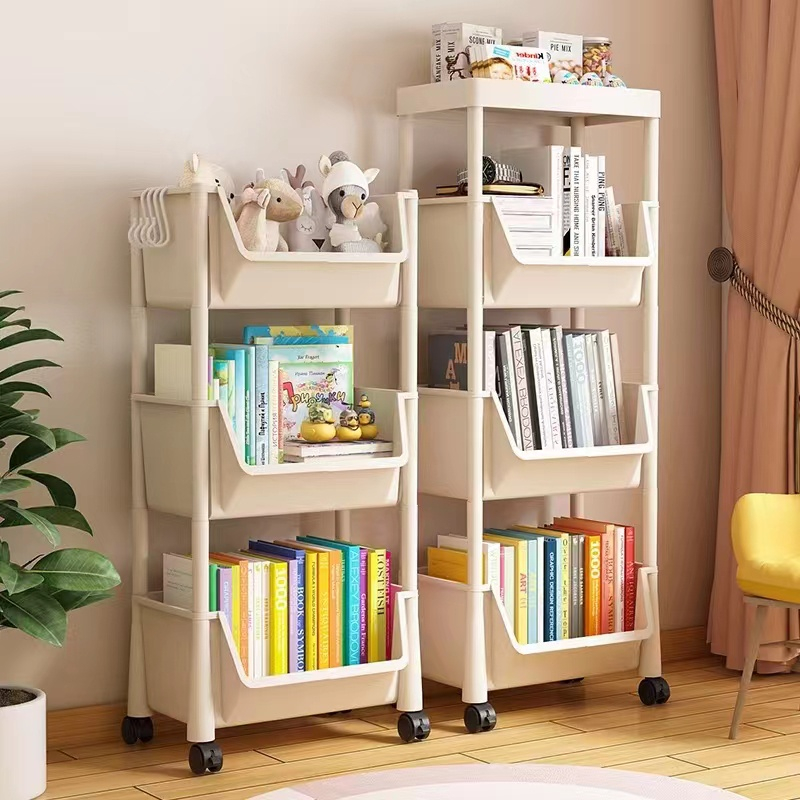 [STL] 4 Levels | Plastic Multipurpose Shelf Aesthetic Wheeled Cupboard ...
