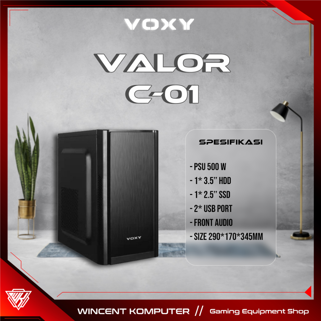 Voxy VALOR C-01 MICRO-ATX COMPUTER CPU PC CASE CASING WITH 500W PSU ...