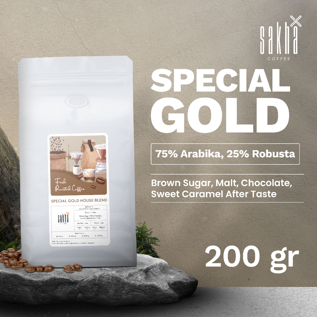 Special Gold Espresso House Blend 75% Arabica 25% Robusta Coffee Beans ...
