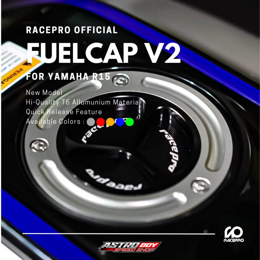 Fuel CAP TANK LID RACEPRO V2 FULL CNC YAMAHA R15 V3 V4 R15 V2 | Shopee ...