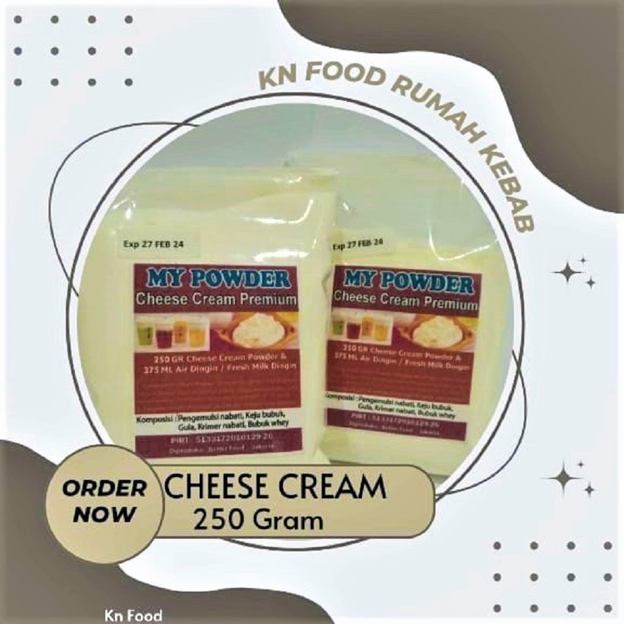 Topping Cream Cheese Tea 250 grams - Instant Cheese Cream Powder 250 ...