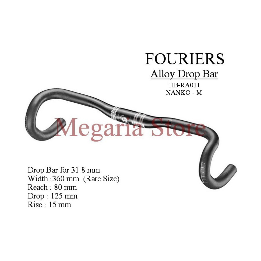 Dropbar Fouriers 360mm 36cm Ori Lightweight Alloy Drop Bar Roadbike ...