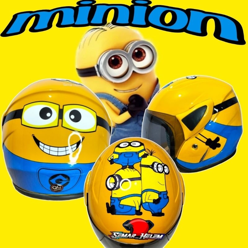 Junior Children's Helmet With MINION MOTIF // Helmet For Children Aged ...