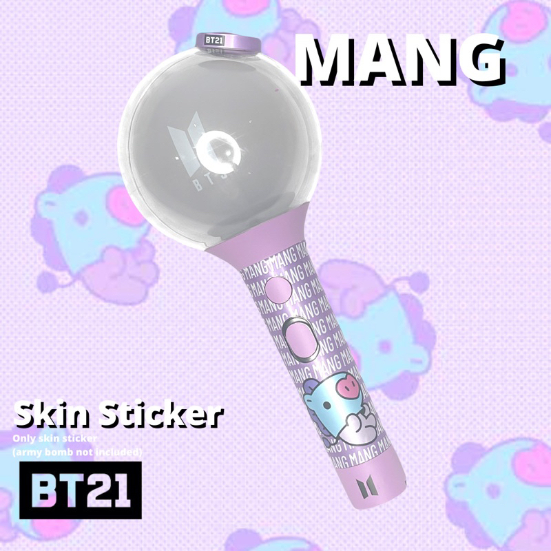 Skin Sticker Decal Army Bomb Light Stick BTS Mang BT21 Version | Just a ...