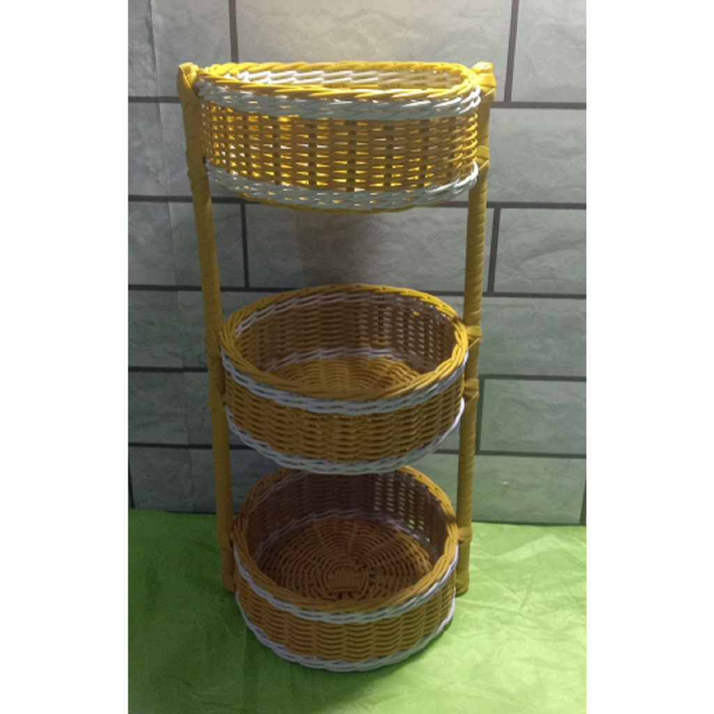 PUTIH Stacking 3 Onion Places Egg Holder Multipurpose Place Stacking ...