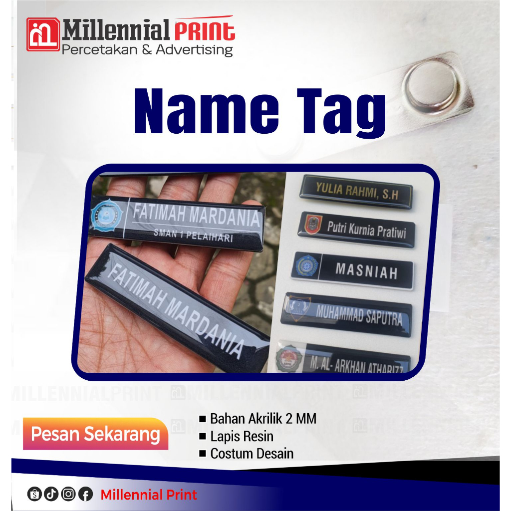 Acrylic NAME TAG, NAME PIN, NAME BED, NAME BOARD, RESIN (PENITE ...