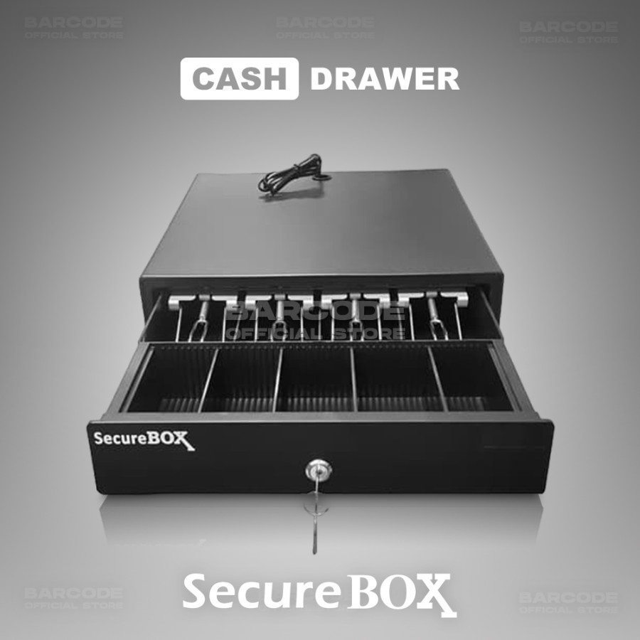 Securebox MK330 Metal Mini Cash Drawer RJ11 Cash Drawer 3 Key Function ...