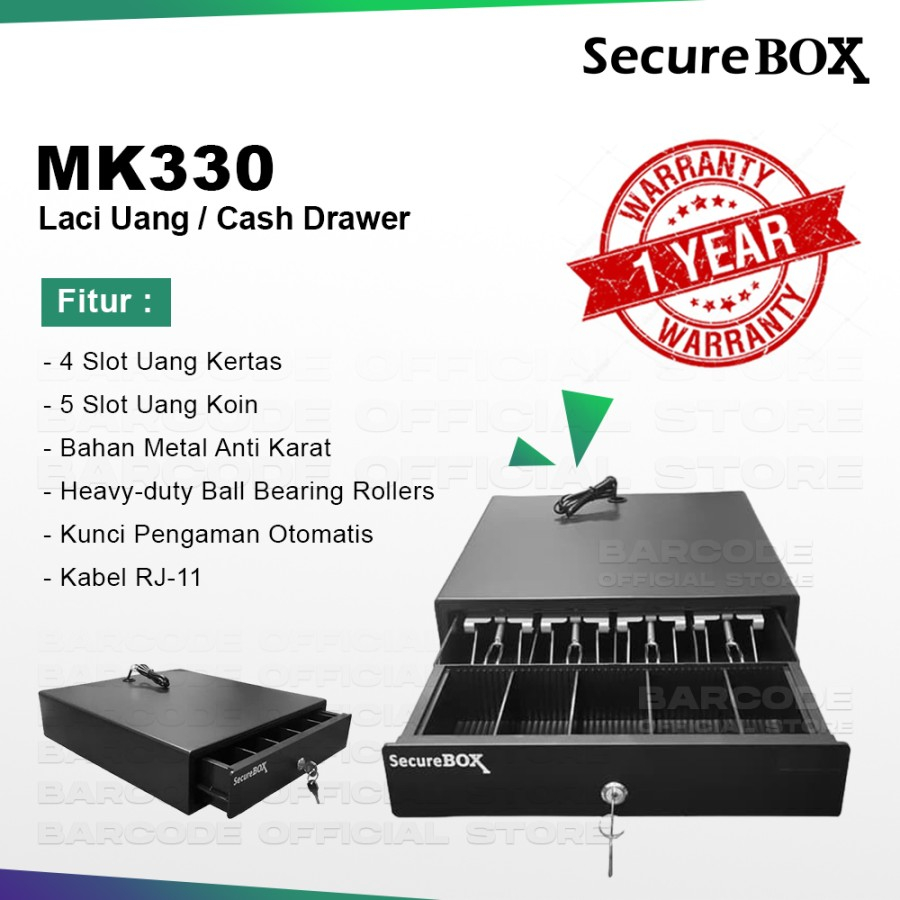 Securebox MK330 / MK-330 / MK 330 Cashier Drawer 3 Lock Technology Modes | Shopee Singapore