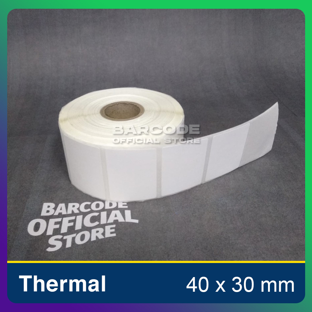 Thermal Sticker Paper 40 x 30 / 40x30 mm Barcode Label 1 Line 800Pcs ...