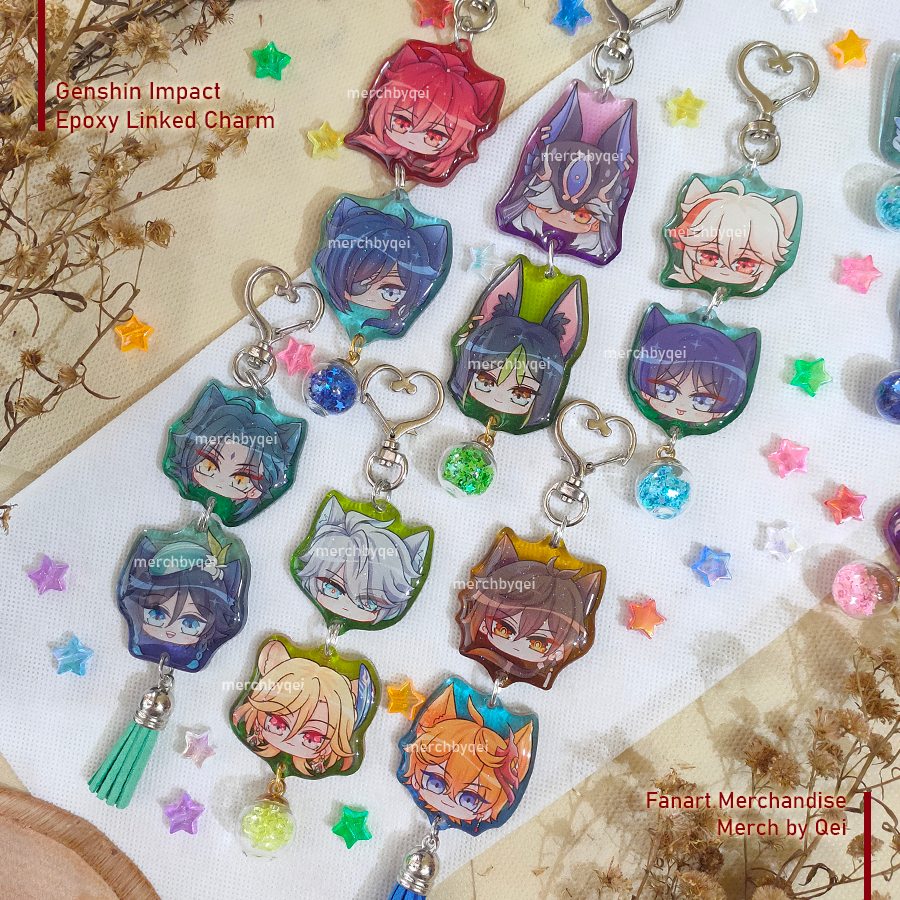 Epoxy Charm Couple Genshin Impact Fanart Merchandise - MERCH BY QEI ...
