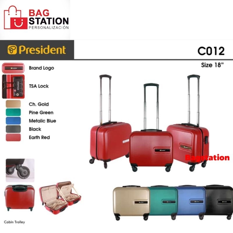 PRESIDENT LUGGAGE BAG PRESIDENT CABIN BAG C012 ORIGINAL C 012 - 4 ...