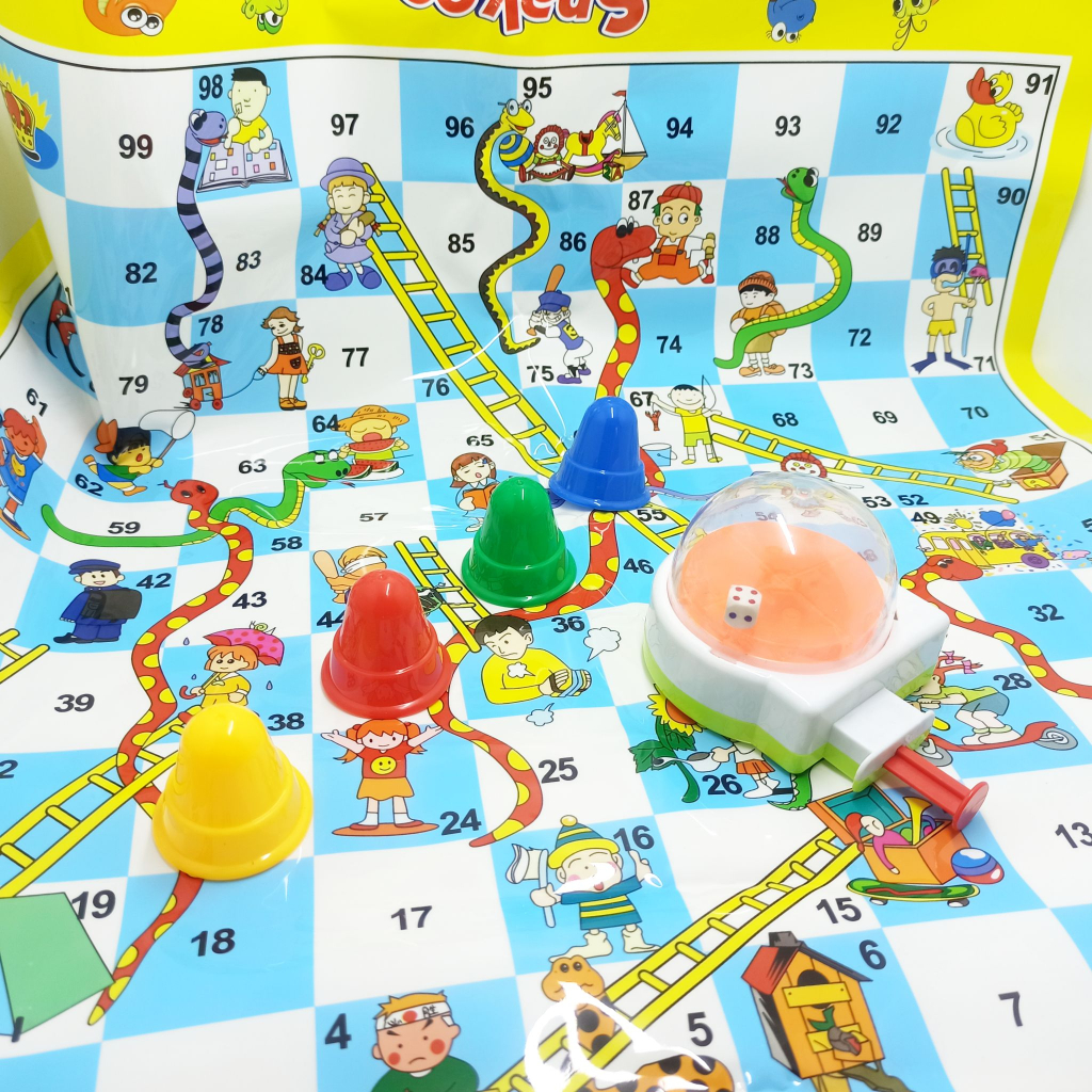 Snakes and Ladders Toy Large Snakes & Ladders Squeeze Dice Whisk Mat ...