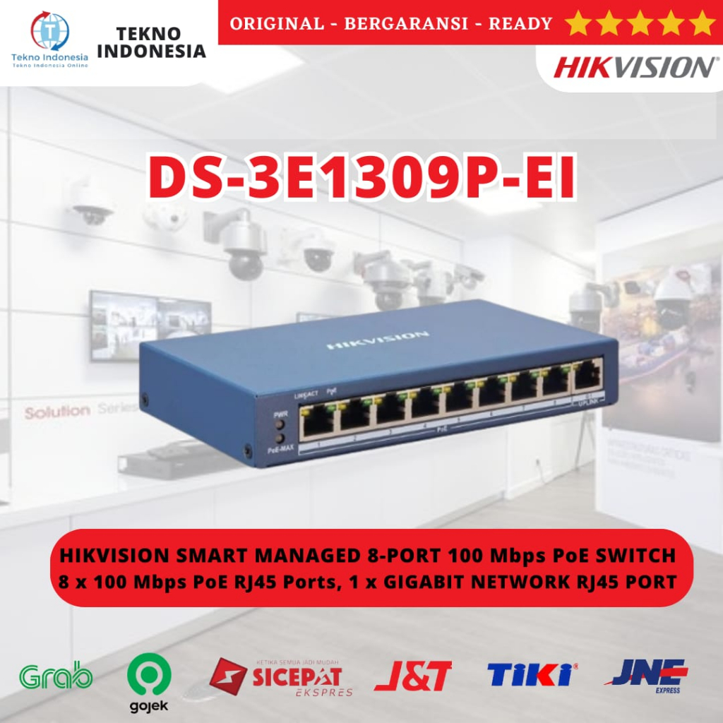 Hikvision DS-3E1309P-EI 8Port Fast Ethernet Smart POE Switch | Shopee Singapore