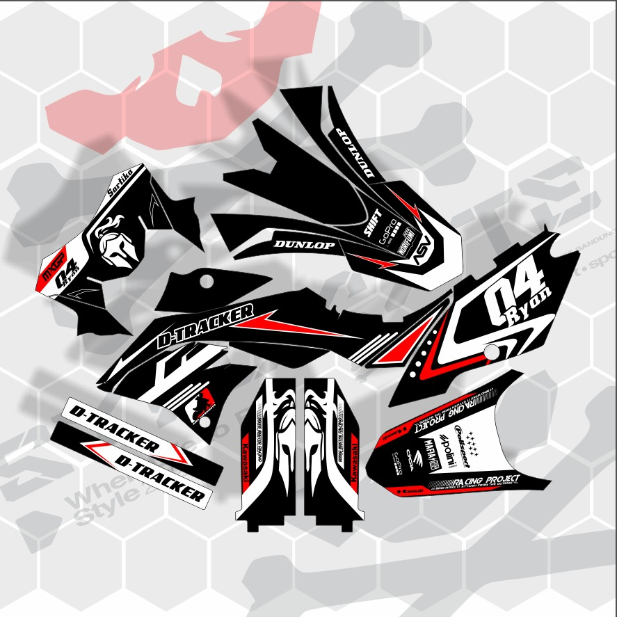 Decal/sticker WR155/Gordon/ D'Tracker /CRF /KLX BF full body Etc ...